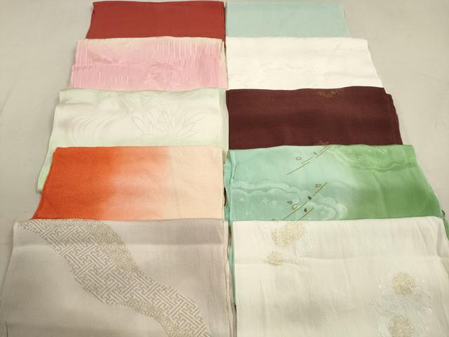 平和屋着物★和装小物　帯揚げ10枚セット　正絹　逸品　DAAZ1568xg