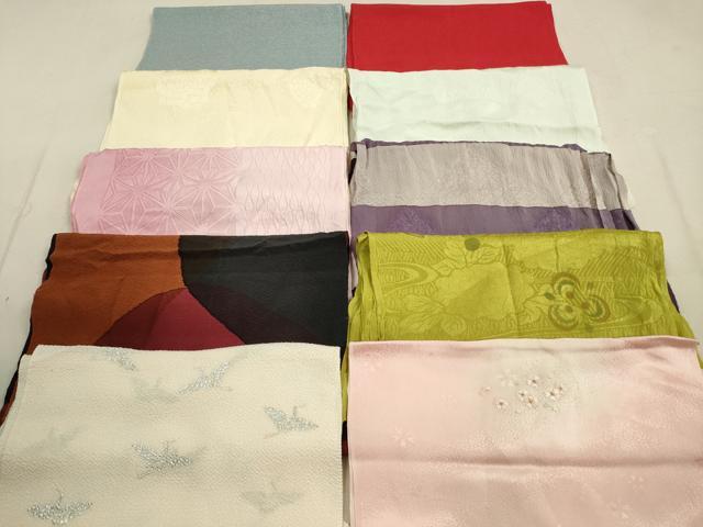 平和屋着物★和装小物　帯揚げ10枚セット　正絹　逸品　DAAZ1586xg