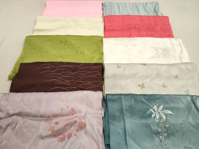 平和屋着物★和装小物　帯揚げ10枚セット　正絹　逸品　DAAZ1605xg