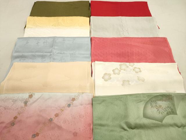 平和屋着物★和装小物　帯揚げ10枚セット　正絹　逸品　DAAZ1608xg