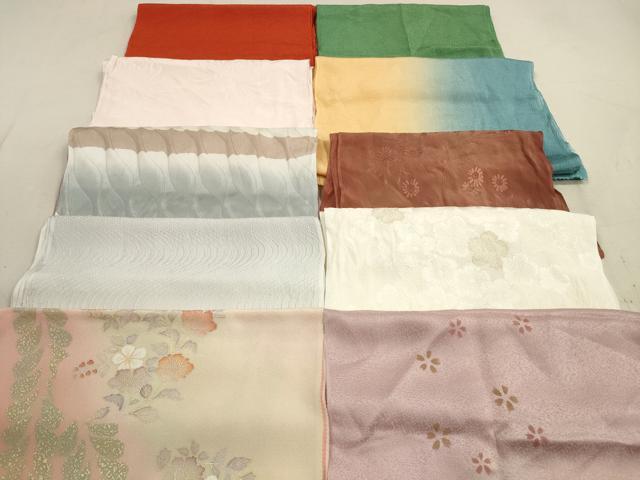 平和屋着物★和装小物　帯揚げ10枚セット　正絹　逸品　DAAZ1611xg