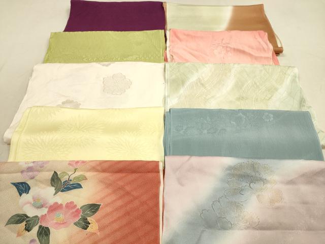 平和屋着物★和装小物　帯揚げ10枚セット　正絹　逸品　DAAZ1616xg