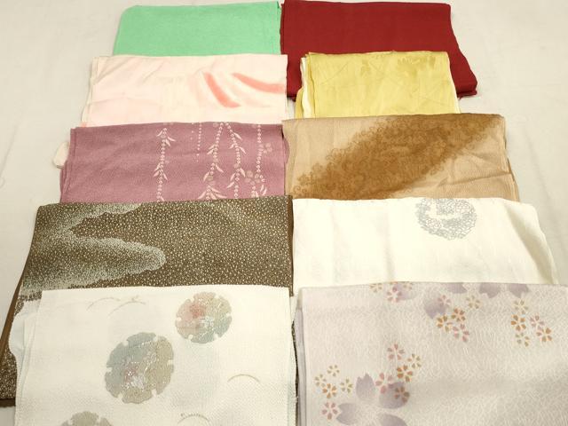 平和屋着物★和装小物　帯揚げ10枚セット　正絹　逸品　DAAZ1622xg