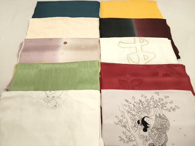 平和屋着物★和装小物　帯揚げ10枚セット　正絹　逸品　DAAZ1624xg