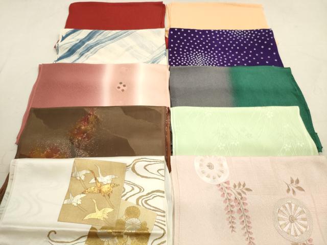 平和屋着物★和装小物　帯揚げ10枚セット　正絹　逸品　DAAZ1643xg