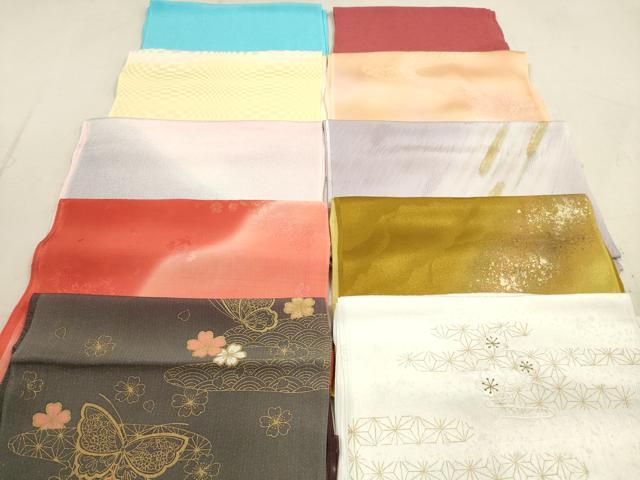 平和屋着物★和装小物　帯揚げ10枚セット　正絹　逸品　DAAZ1652xg