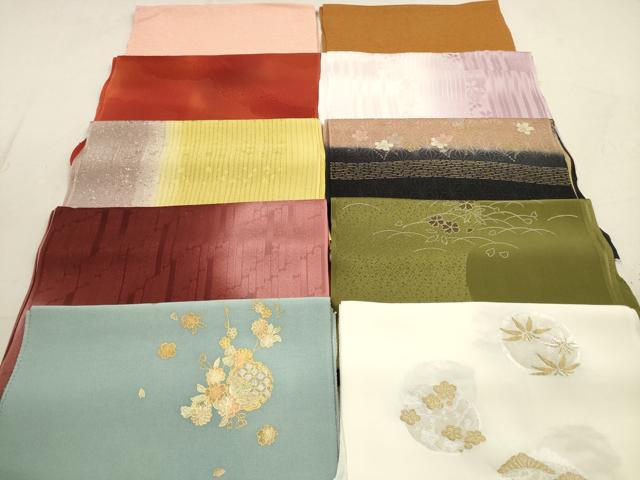 平和屋着物★和装小物　帯揚げ10枚セット　正絹　逸品　DAAZ1657xg