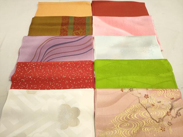 平和屋着物★和装小物　帯揚げ10枚セット　正絹　逸品　DAAZ1659xg