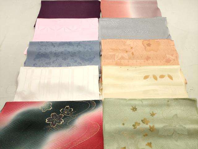 平和屋着物★和装小物　帯揚げ10枚セット　正絹　逸品　DAAZ1670xg