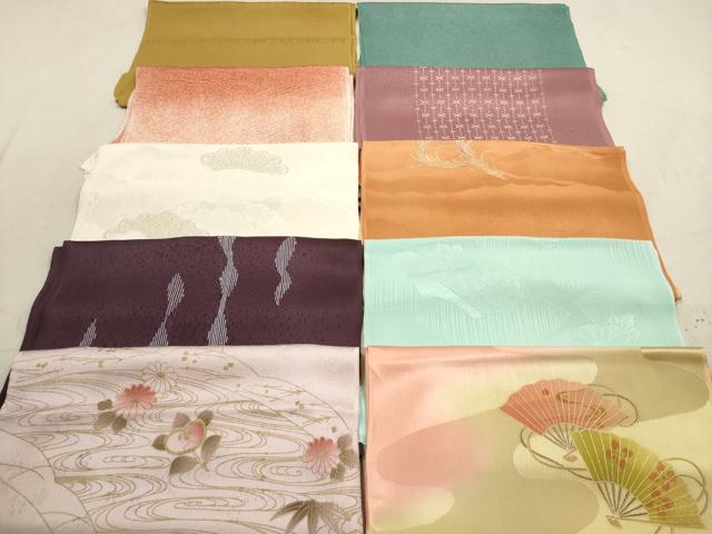 平和屋着物★和装小物　帯揚げ10枚セット　正絹　逸品　DAAZ1681xg