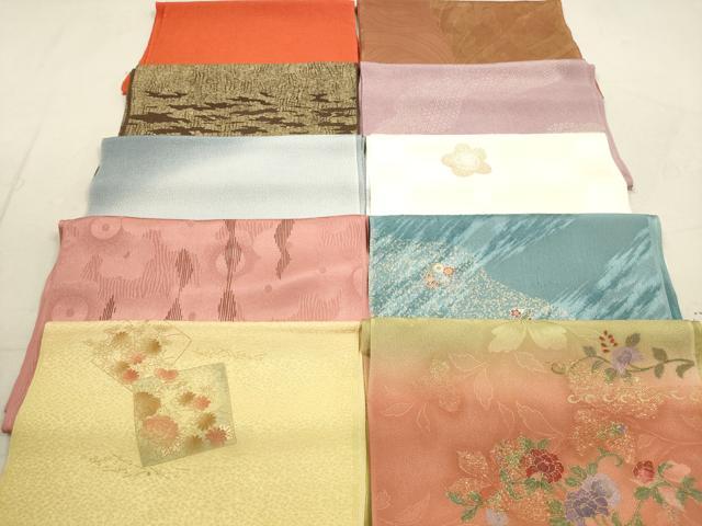 平和屋着物★和装小物　帯揚げ10枚セット　正絹　逸品　DAAZ1682xg