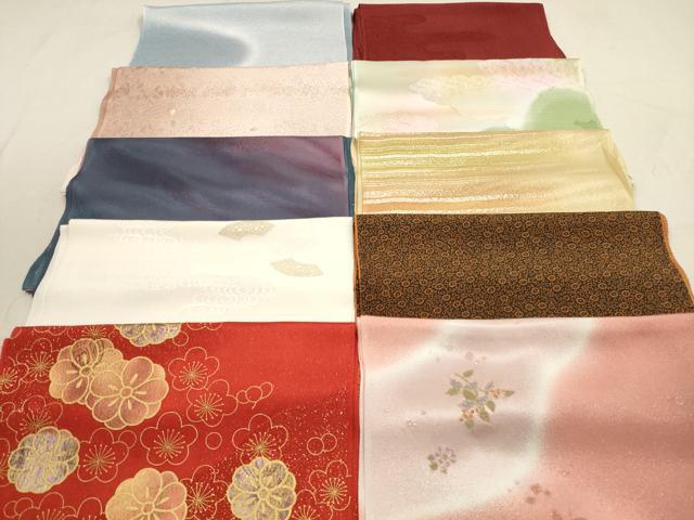 平和屋着物★和装小物　帯揚げ10枚セット　正絹　逸品　DAAZ1685xg