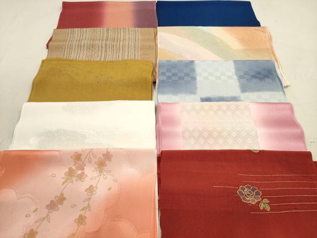 平和屋着物★和装小物　帯揚げ10枚セット　正絹　逸品　DAAZ1692xg