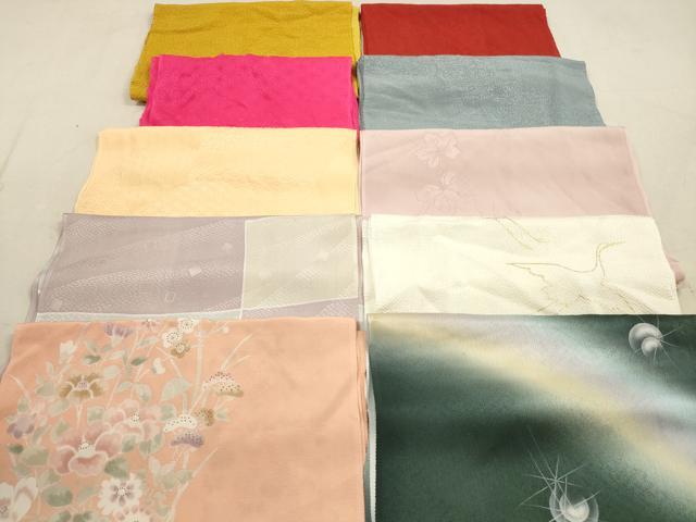 平和屋着物★和装小物　帯揚げ10枚セット　正絹　逸品　DAAZ1701xg