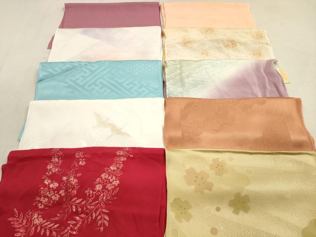 平和屋着物★和装小物　帯揚げ10枚セット　丹後ちりめん　本金　正絹　逸品　DAAZ1703xg