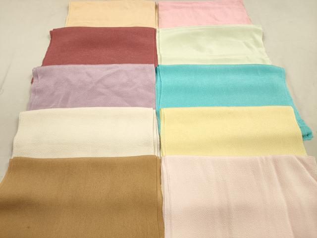 平和屋着物★和装小物　帯揚げ10枚セット　正絹　逸品　DAAZ1706xg