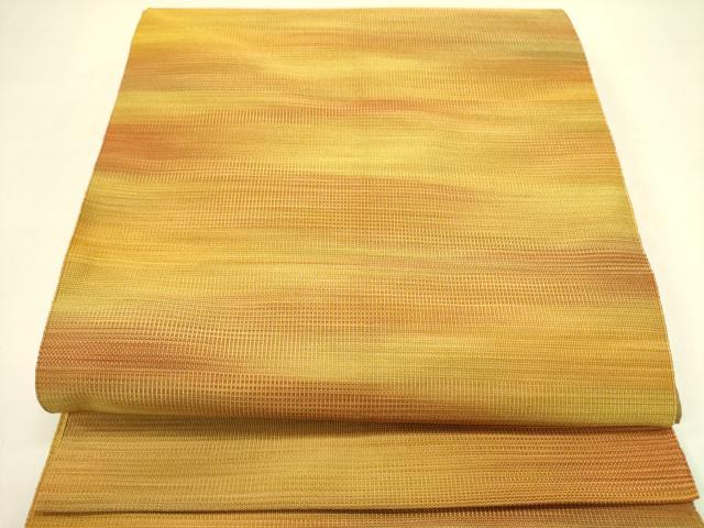 平和屋着物●爪掻き本綴れ　八寸名古屋帯　霞文　正絹　逸品　未使用　DAAZ2243op