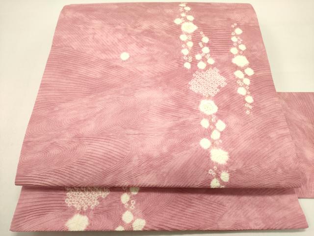 平和屋着物●九寸名古屋帯　絞り　枝花　金彩　正絹　逸品　DAAZ2290op