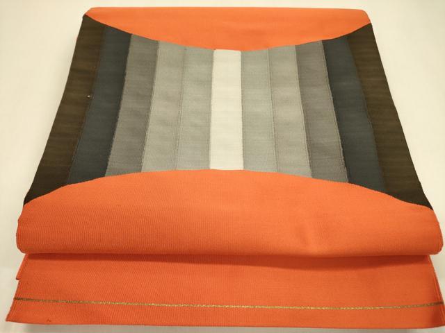 平和屋着物●爪掻き本綴れ　八寸名古屋帯　抽象文様　正絹　逸品　DAAZ2438op