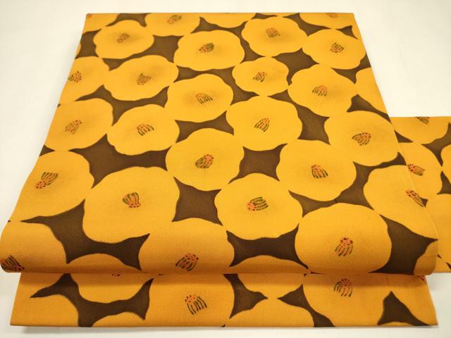 平和屋着物●全通柄九寸名古屋帯　花尽くし　正絹　逸品　未使用　DAAZ2444op