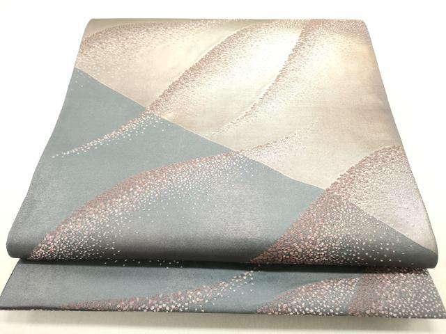 平和屋着物●ファッションデザイナー 花井幸子　六通柄袋帯　流水文　引箔　正絹　逸品　DAAZ2818op