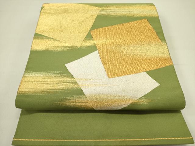 平和屋着物●爪掻き本綴れ　八寸名古屋帯　色紙重ね　金銀糸　正絹　逸品　DAAZ2844op