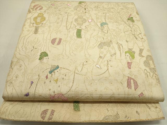 平和屋着物●龍村平蔵製　六通柄　本袋帯　西遊記　金銀糸　正絹　逸品　DAAZ2853op