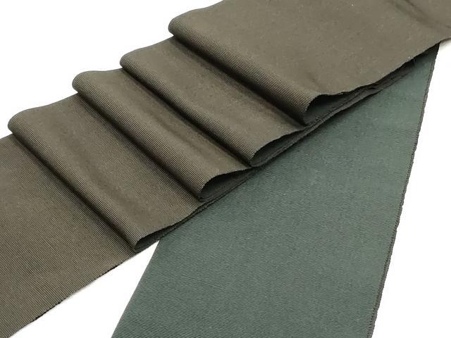 平和屋着物●男性　本場筑前博多織　角帯　鉄黒色　蝋色　正絹　逸品　DAAZ3006ob