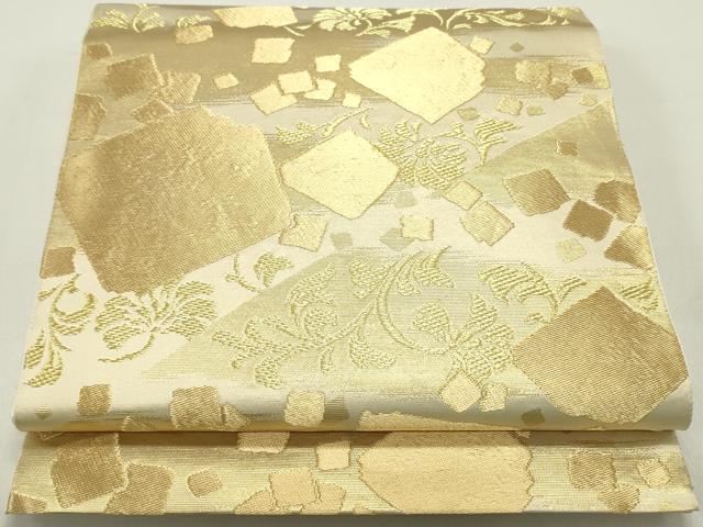 平和屋着物●西陣　川島織物　六通柄　本袋帯　霞花唐草文　金糸　正絹　逸品　DAAZ3095ob