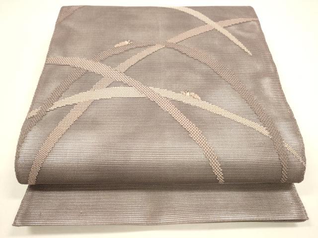 平和屋着物＊夏物　六通柄　本袋帯　夏虫草葉文　銀糸　正絹　逸品　DAAZ4034cm