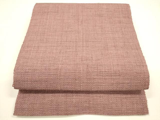 平和屋着物●八寸名古屋帯　紬地　長春色　正絹　逸品　DAAZ4075cm