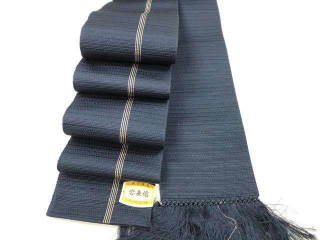 平和屋着物●男性　角帯　宝来織　間道　正絹　逸品　DAAZ4094cm