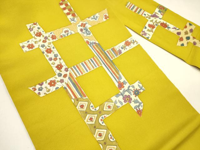 平和屋着物○塩瀬 九寸名古屋帯 作家物 手描き 草花文 正絹 逸品