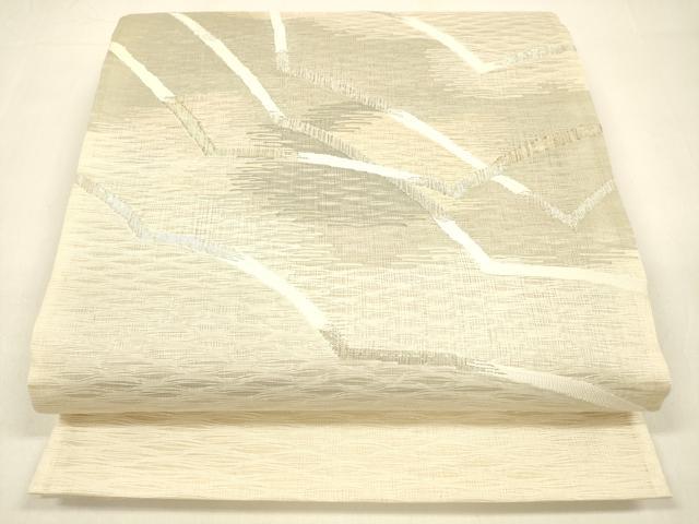 平和屋着物＊夏物　太鼓柄袋帯　抽象文様　金銀糸　正絹　逸品　DAAZ4279cm