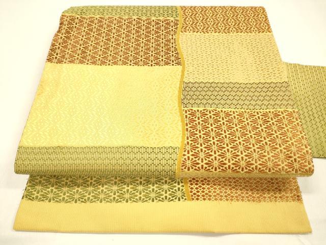 平和屋着物●西陣　長谷川織物　九寸名古屋帯　花菱文　正絹　逸品　DAAZ4296cm