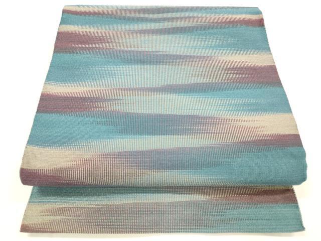 平和屋着物●爪掻本綴作家　伊達静　八寸名古屋帯　霞文　正絹　逸品　DAAZ4379cm