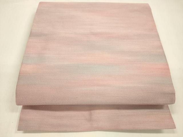 平和屋着物●京都の和装業の老舗一門　千切屋　爪掻き本綴れ　八寸名古屋帯　霞文　正絹　逸品　DAAZ4468cm