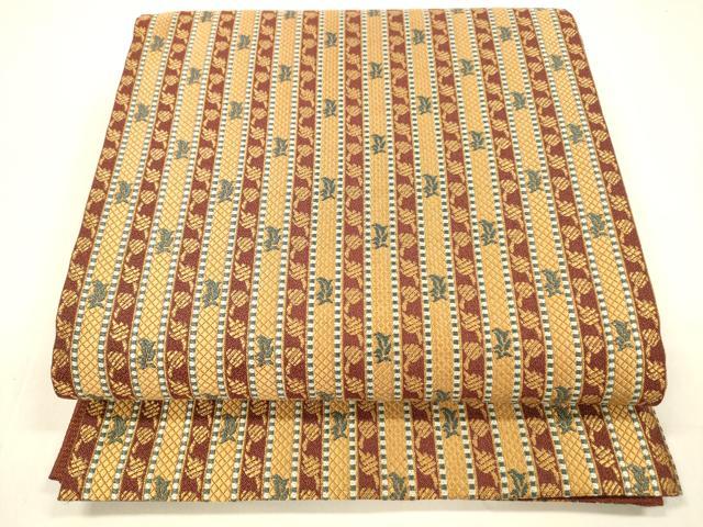 平和屋着物●六通柄袋帯　聖樹間道　正絹　逸品　DAAZ4477cm