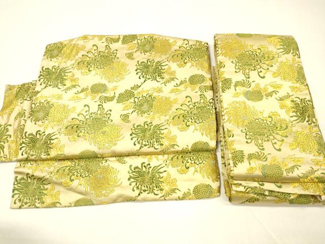平和屋着物●アンティーク　大正ロマン　つけ帯　乱菊　金糸　正絹　逸品　DAAZ4519cm