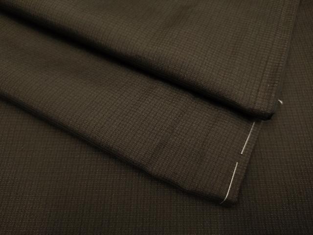 平和屋着物●男性　紬　濃い焦茶色　正絹　逸品　未使用　DAAZ5030du