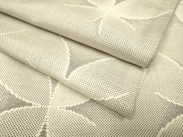 平和屋着物●本場大島紬　白大島　七宝文　正絹　逸品　DAAZ5043du