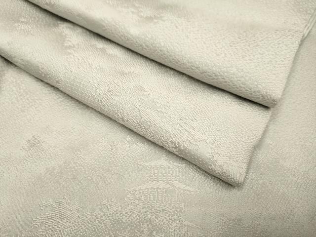 平和屋着物●上質な色無地　風景地紋　潤色　正絹　逸品　DAAZ5050du