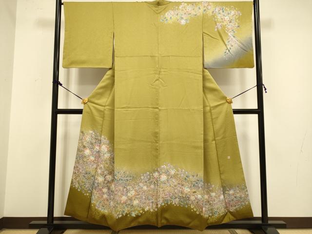 平和屋着物●訪問着　作家物　辻が花　ぼかし染め　正絹　逸品　DAAZ5106du