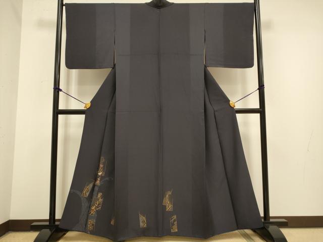 平和屋着物●訪問着　刺繍　短冊矢羽吉祥文　金彩　背抜き仕立て　正絹　逸品　DAAZ5242du