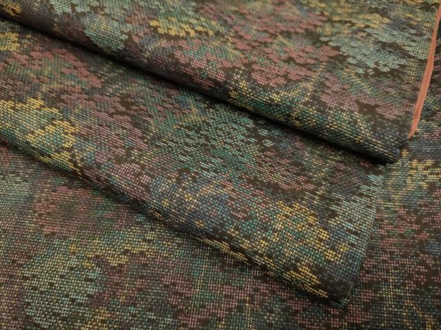 平和屋着物●本場大島紬　9マルキ　樹林文　正絹　逸品　DAAZ5246du