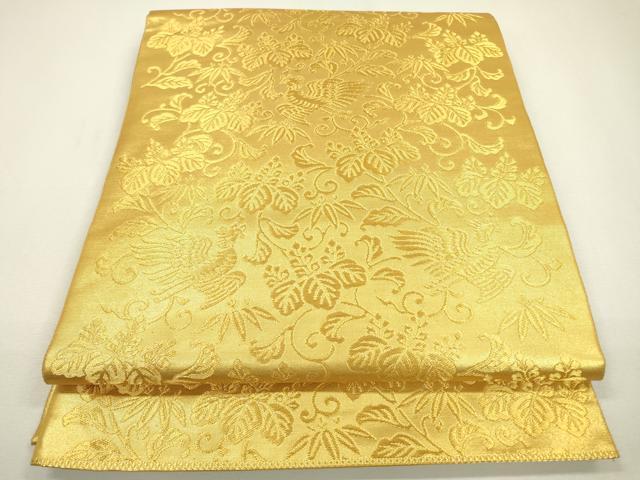 平和屋着物●西陣織　陰山織物謹製　箔屋清兵衛　六通柄袋帯　鳳凰桐唐草文　金糸　正絹　逸品　DAAZ6129fe