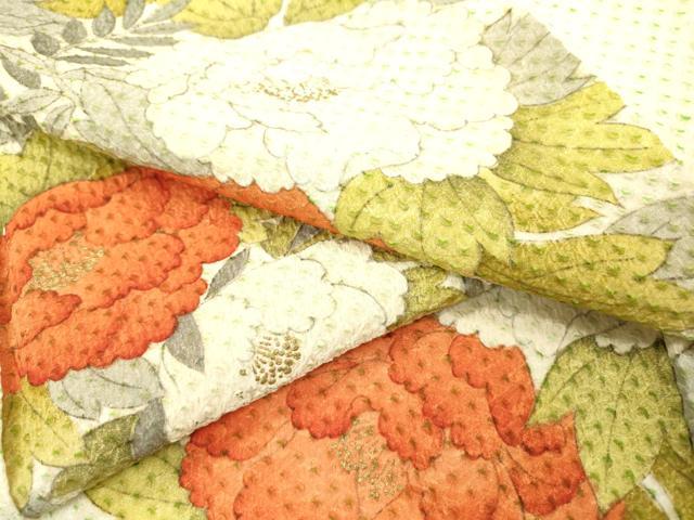 平和屋着物●名門　藤娘きぬたや・総絞り　小紋　枝花　金彩　正絹　逸品　DAAZ6554fe