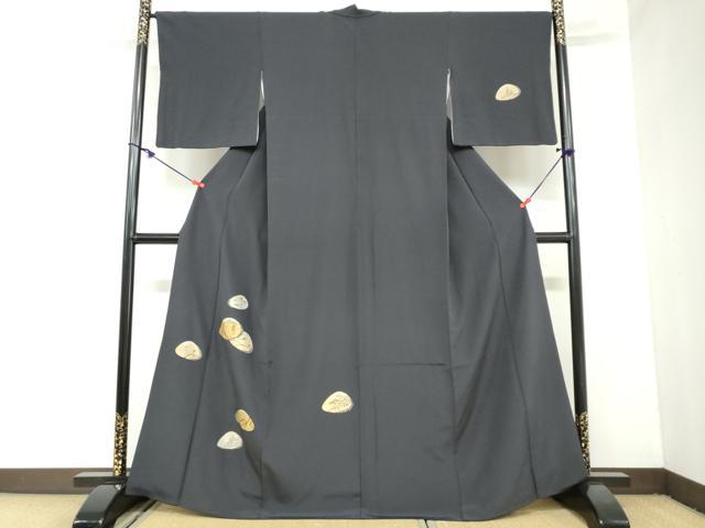 平和屋着物●訪問着　駒刺繍　貝合わせ草花文　金銀彩　高島屋扱い　正絹　逸品　DAAZ7025ud