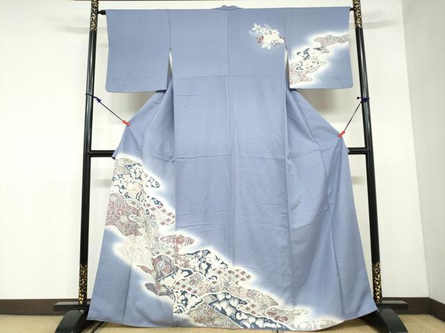 平和屋着物●訪問着　辻が花　暈し染め　正絹　逸品　DAAZ7052ud