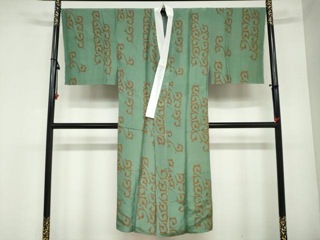 平和屋着物●男性　長襦袢　袷　唐草文　正絹　逸品　DAAZ7064ud